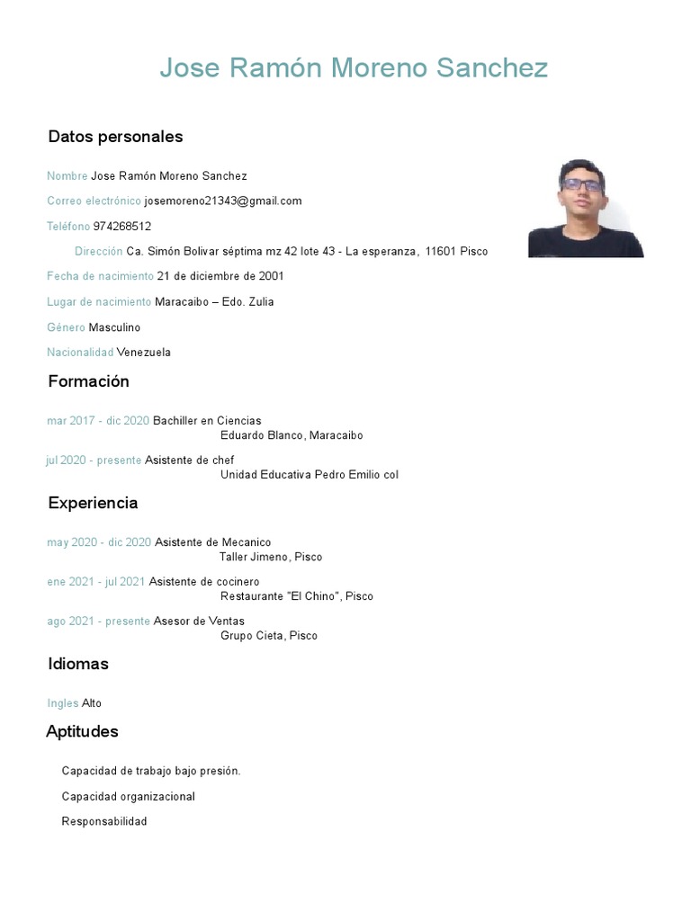 CV Jose Ramón Moreno Sanchez.pdf | PDF