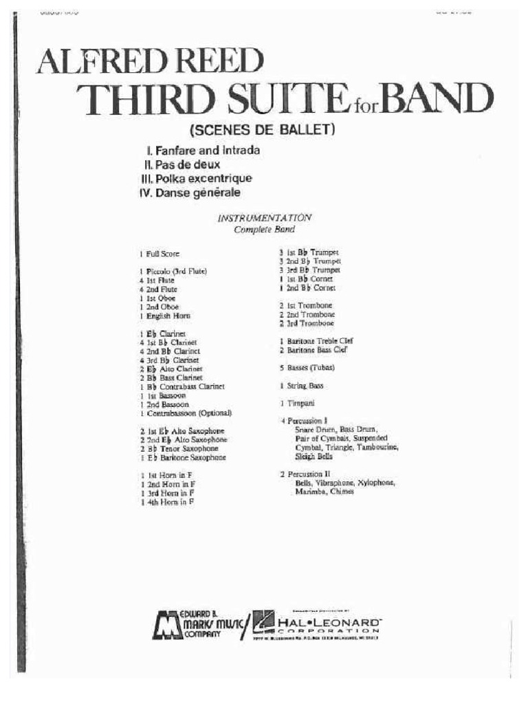 PDF 3 Suite For Band Alfed Reed - Compress PDF | PDF