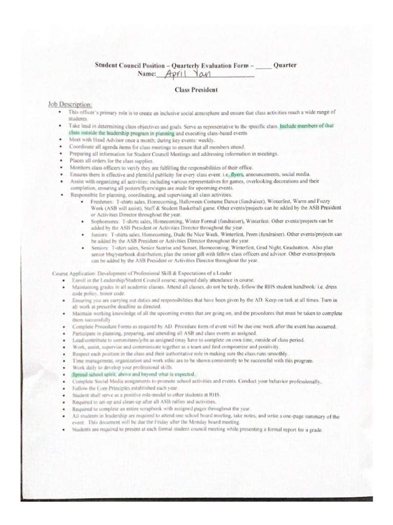 Third Quarter Self Eval | PDF