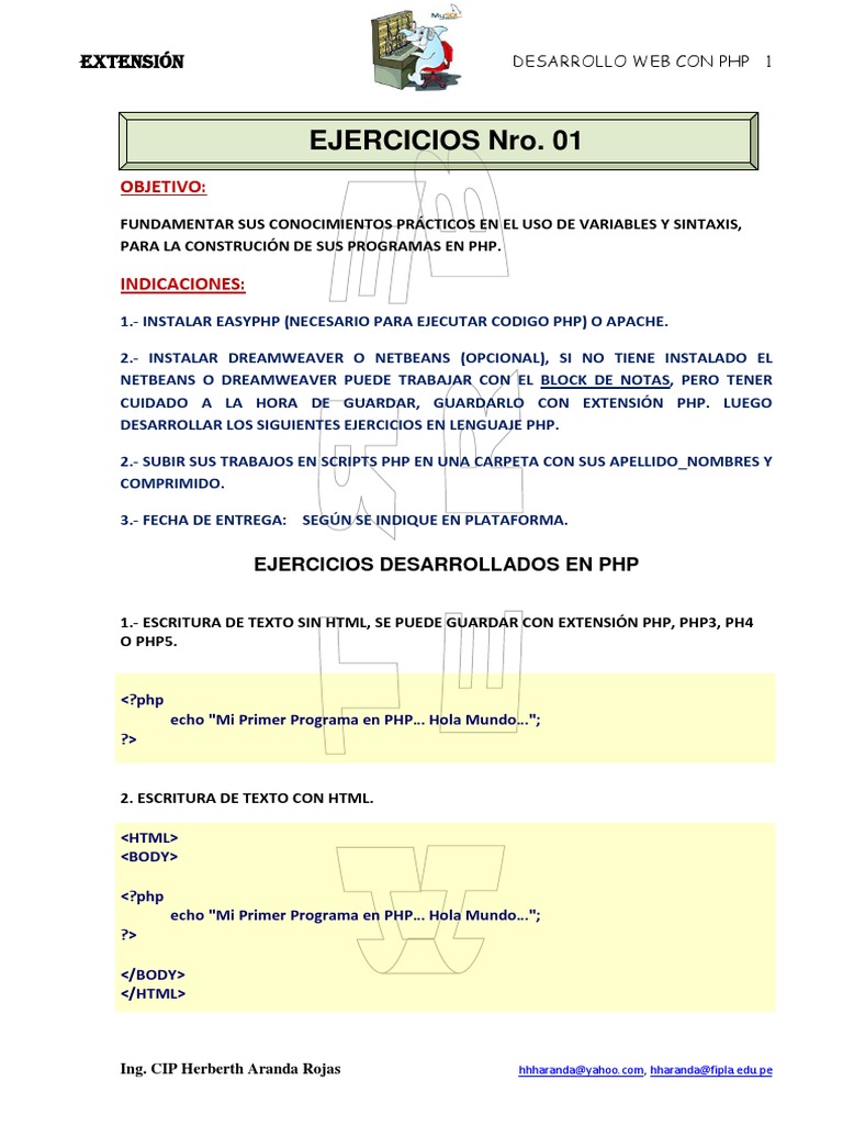 Ejercicios Prácticos de PHP | PDF | Php | Informática