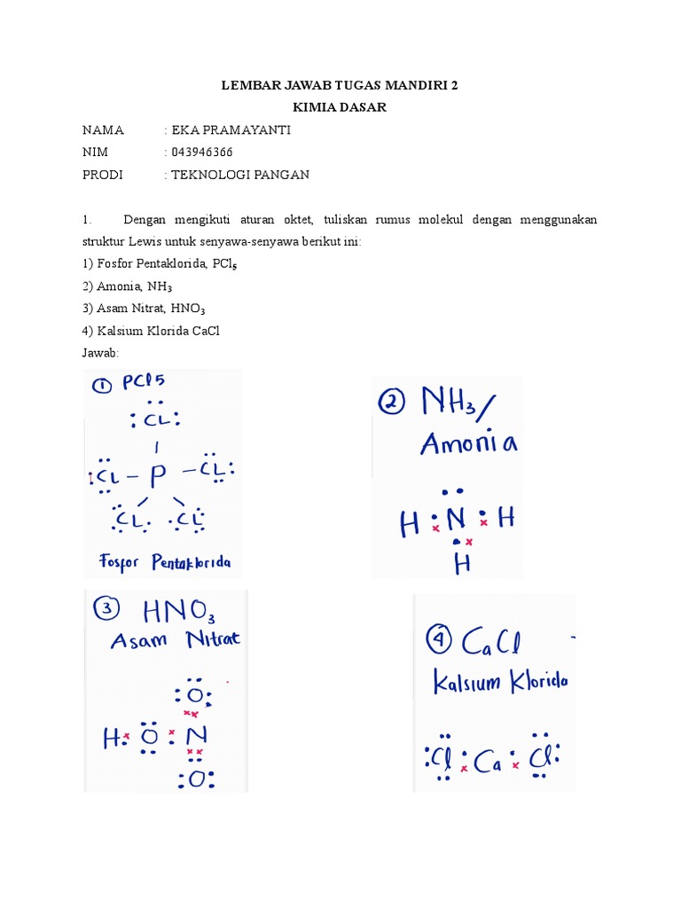 Tugas Mandiri 2 Kimia Dasar | PDF