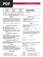 Inserto Spinreact Creatinina | PDF | Creatinina | Química