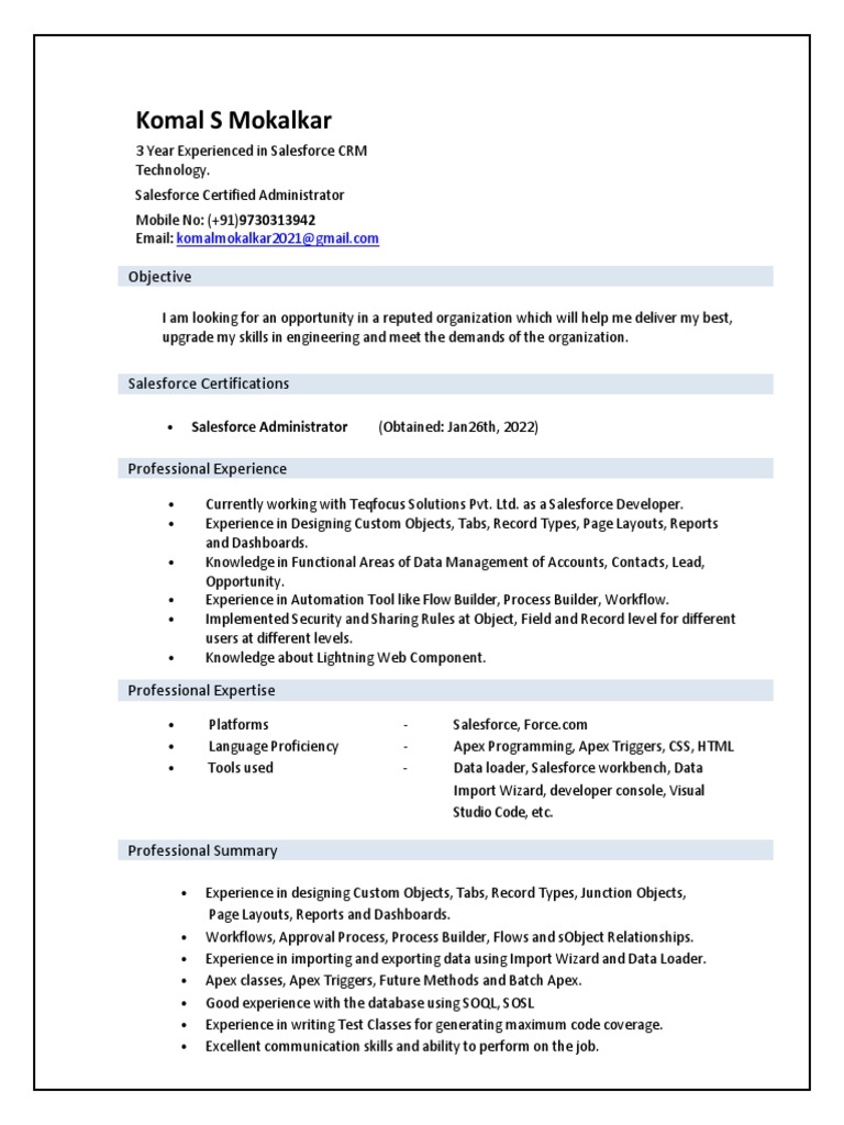 Komal Mokalkar (Salesforce) (2988) | PDF | Software | Computing