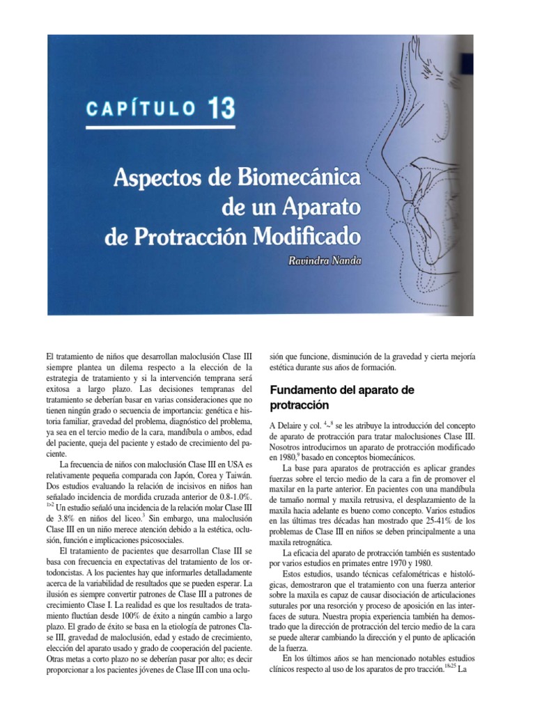 CAPÍTULO 13 - Aspectos de Biomecánica de Un Aparato de Protr | PDF ...