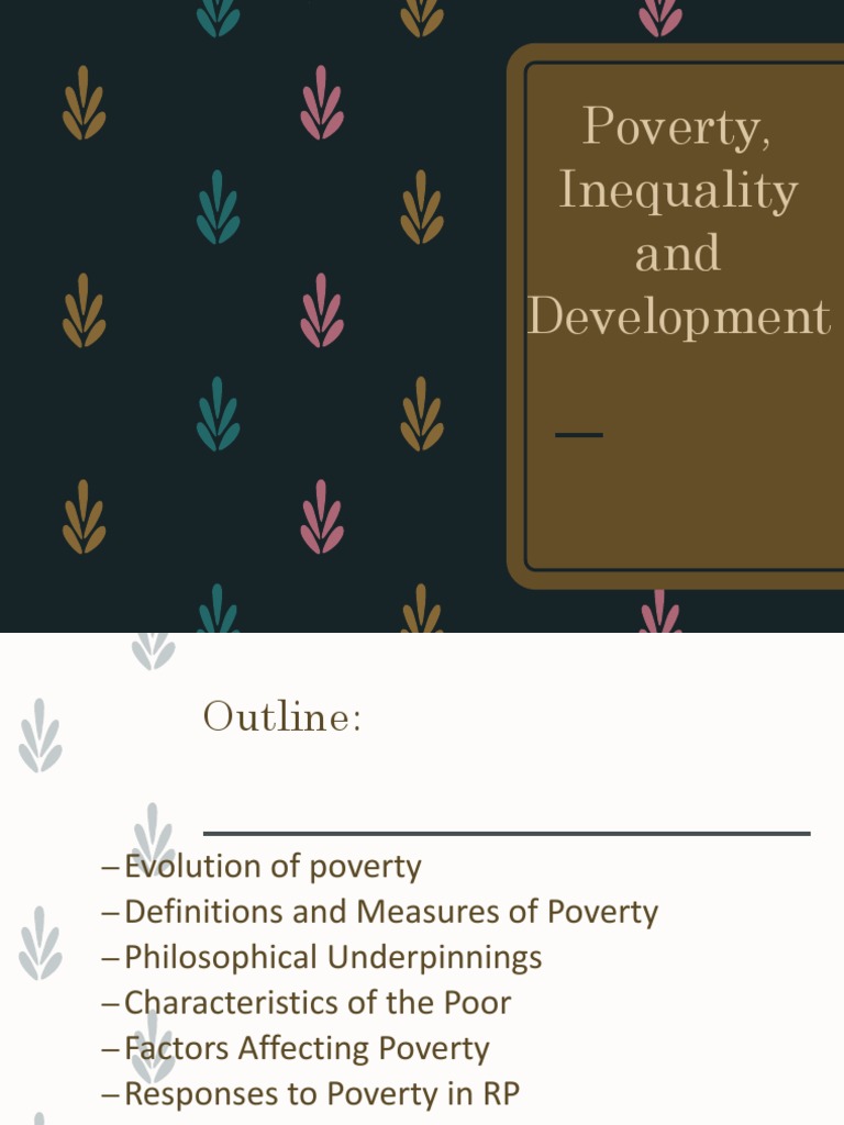 Poverty, Inequality and Development | PDF | Cost Of Living | Poverty