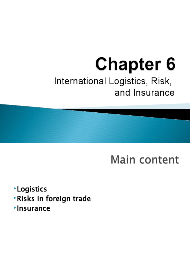 Chapter 6 PPT - O | PDF | Insurance | Logistics