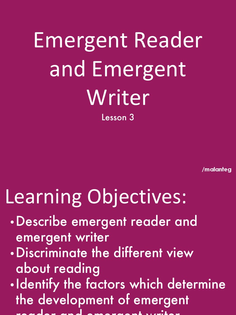 Lesson 3 Handout | PDF | Learning | Literacy