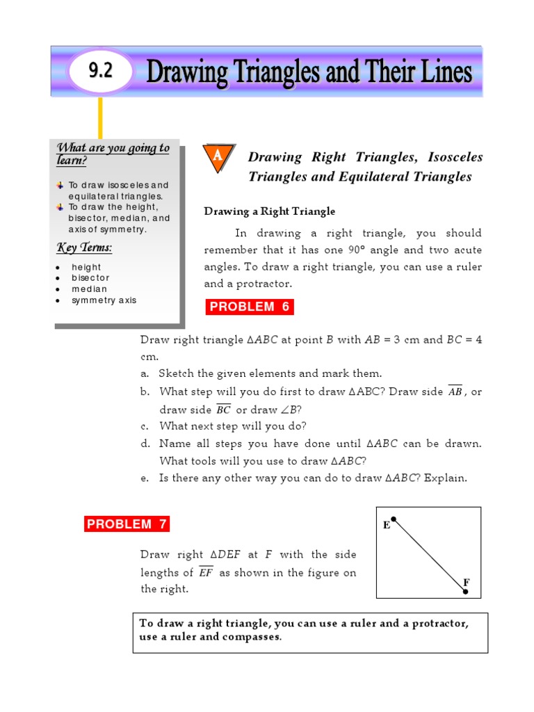 Drawing Triangles and Their Heights | PDF | Triangle | Perpendicular