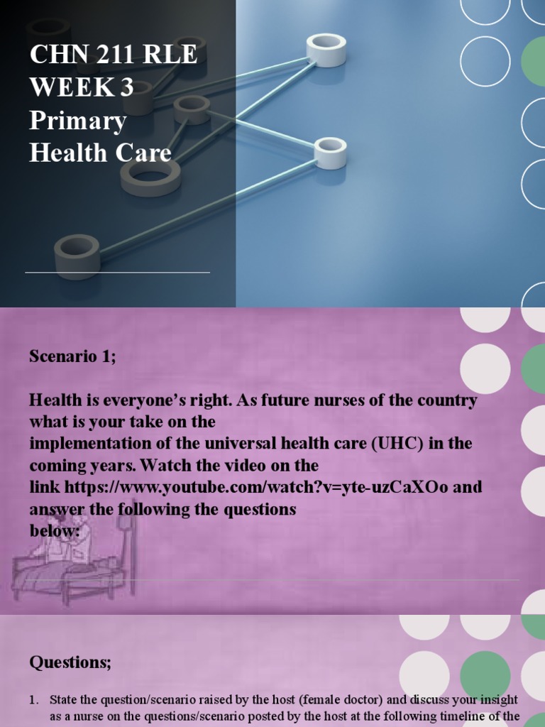 CHN 211 RLE WEEK 3 Primary Health Care | Download Free PDF | General Practitioner | Nursing