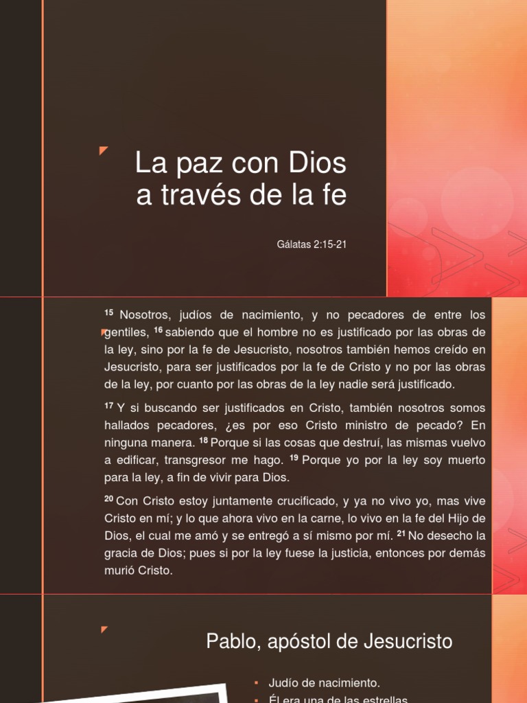 La Paz Con Dios A Través de La Fe | PDF | Cristo (título) | Jesús