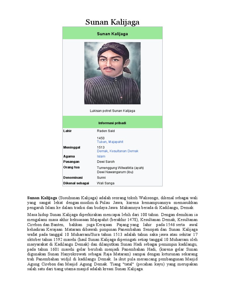 Sunan Kalijaga | PDF