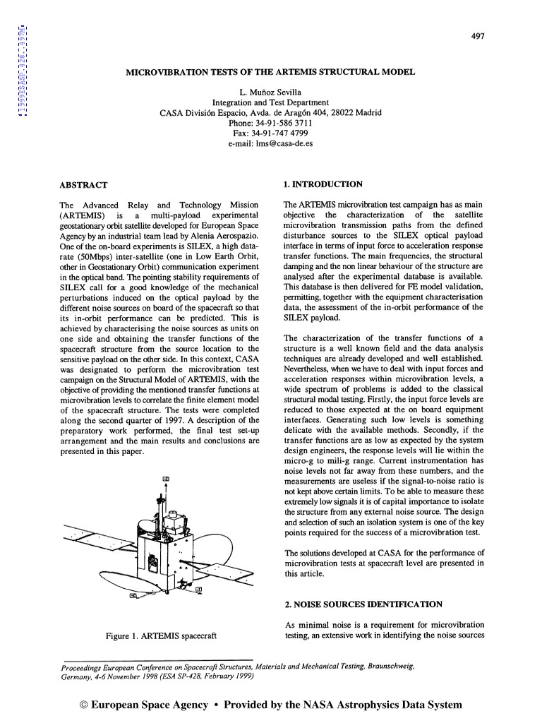 Artemis-1999ESASP 428 497M | PDF