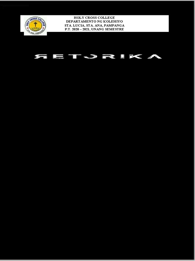 Fil 2 - Retorika Modyul #1 | PDF