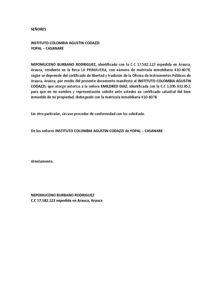 Solicitud de Certificado Catastral | PDF