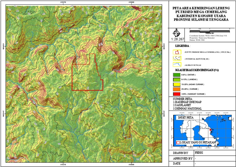 Peta Kemiringan Lereng PDF | PDF | Analytic Geometry | Navigation