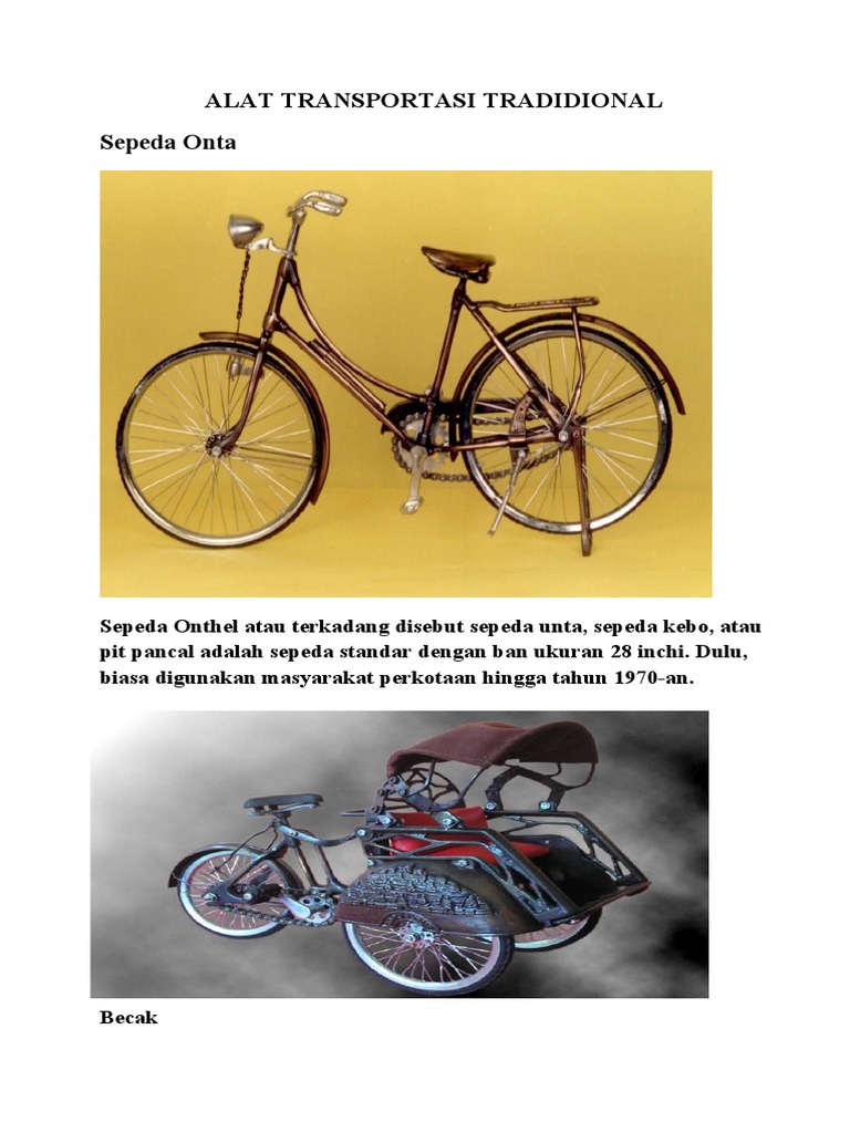 Alat Transportasi Tradisional Dan Modern | PDF | Seni