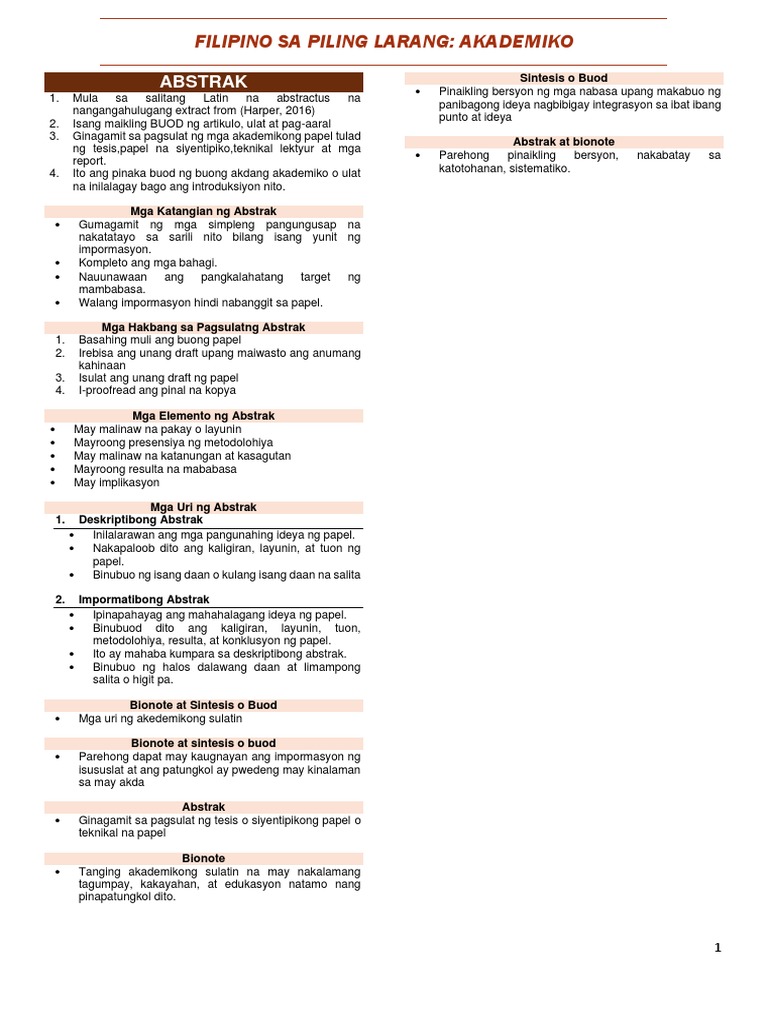 Piling Larang Reviewer | PDF