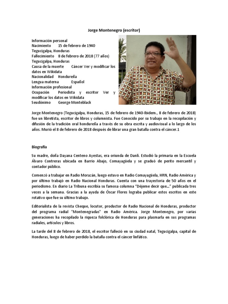 Jorge Montenegro | PDF