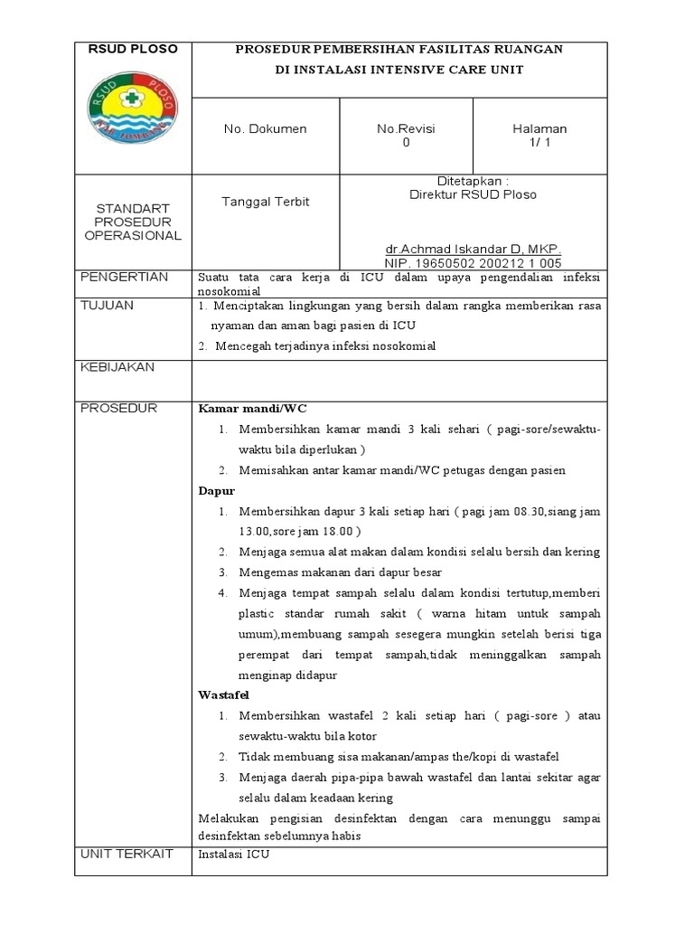 SPO Pembersihan Fasilitasicu | PDF