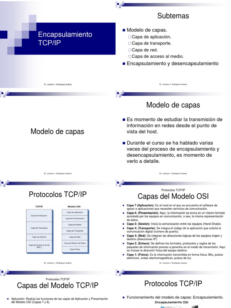 Encapsulamiento TCP - IP Apu3 PDF | PDF | Protocolos de internet | Modelo osi