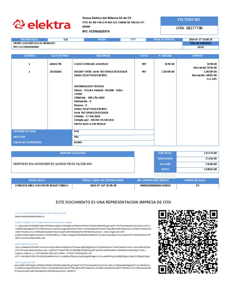Carta Factura Formatoformato Factura