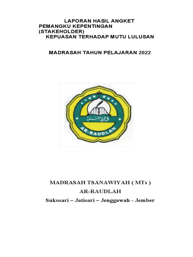 Angket Pemangku Kepentingan, Butir 11 | PDF | Karier & Perkembangan ...