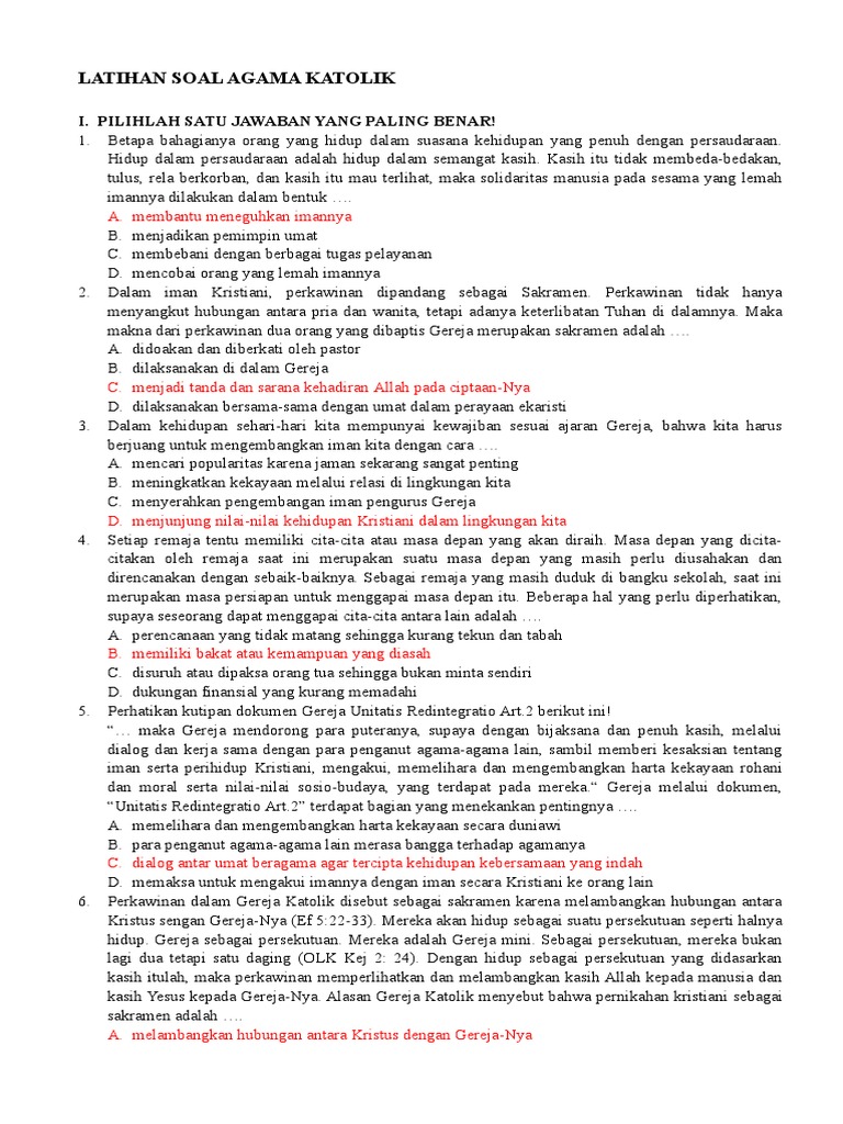Latihan Soal PTS | PDF | Agama & Spiritualitas