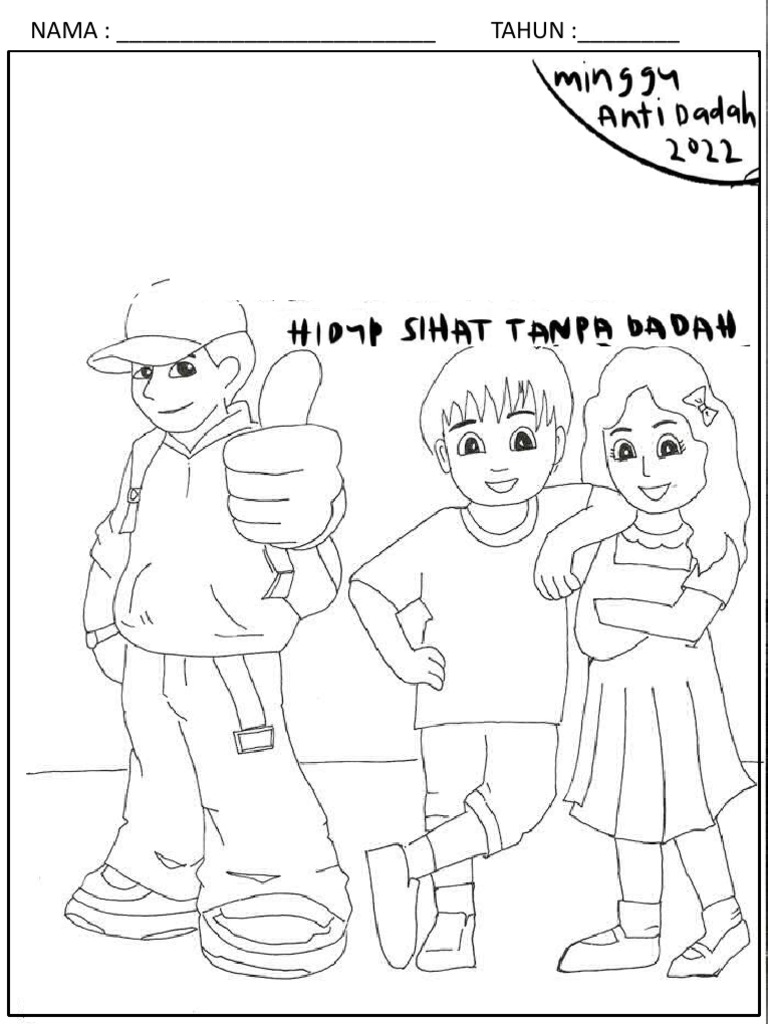 COLORING PICTURES MINGGU ANTI DADAH | PDF
