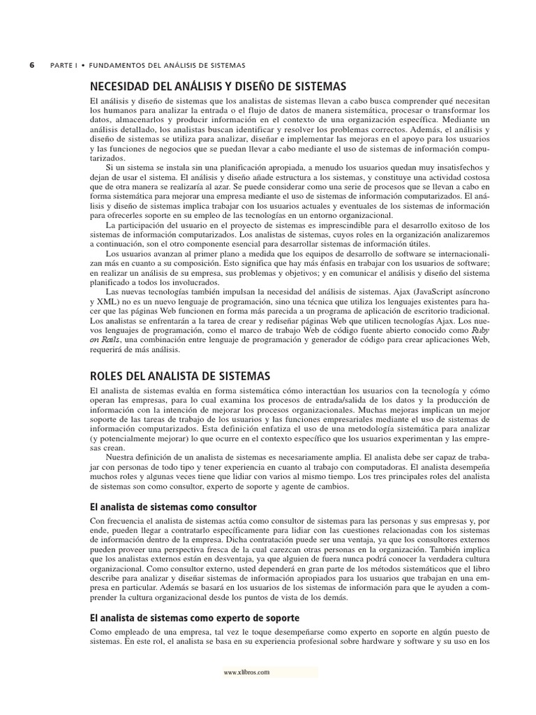 Info - Fundamentos Del Analisis de Sistemas | PDF | Software | Sistema de informacion