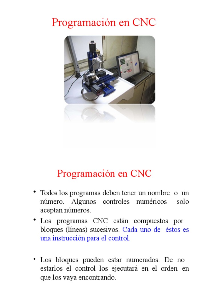 11 Programación en CNC | PDF | Control numerico | Perforar