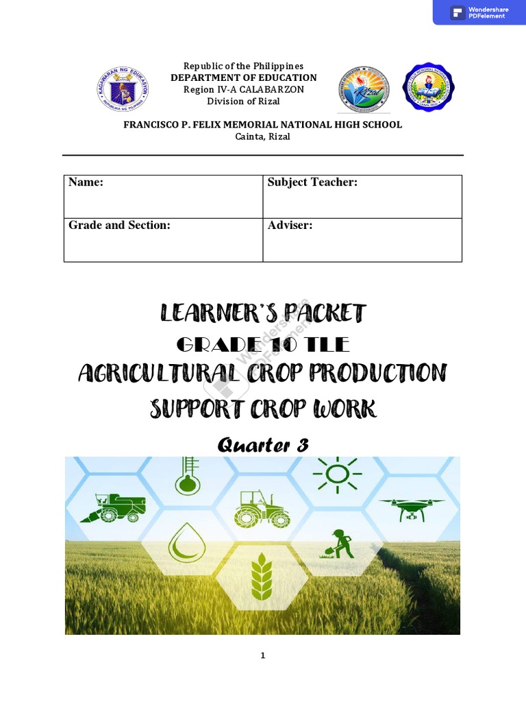 Tle Agricrop Production For Third Quarter Learners Packet PDF | PDF ...