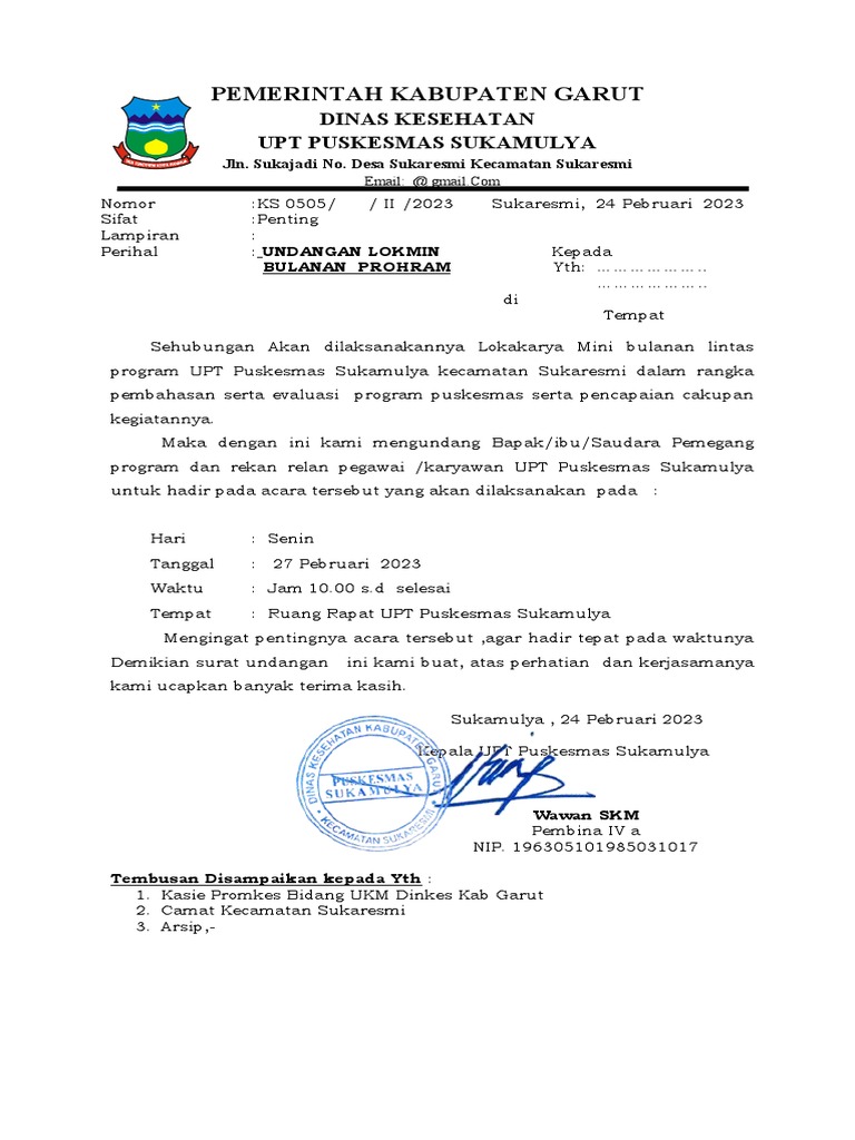 undangan lokmin dan lokbul.docx | PDF