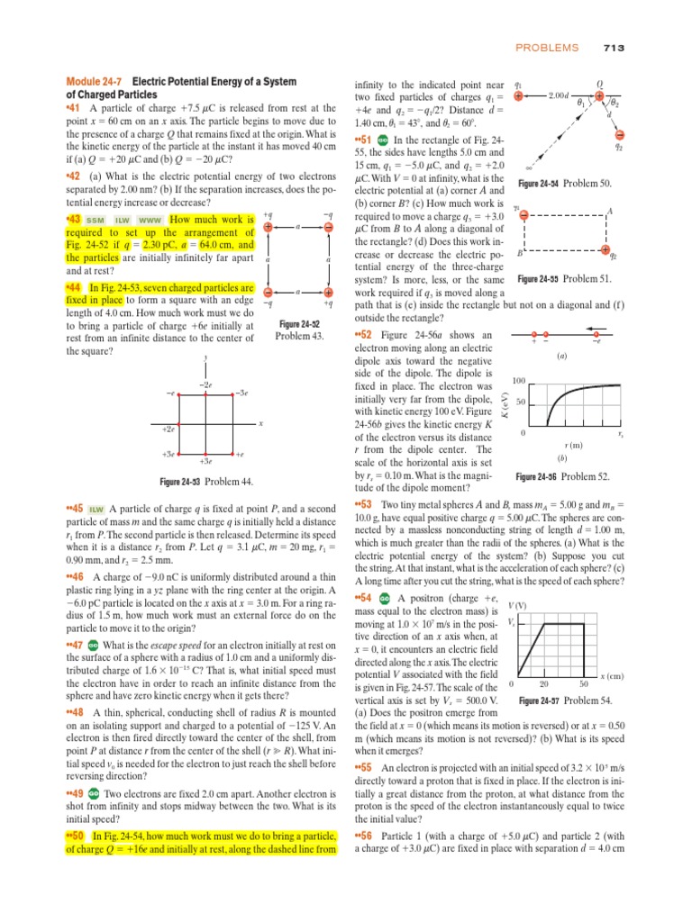 Electric Potential Energy-1 | PDF | Electron | Sphere