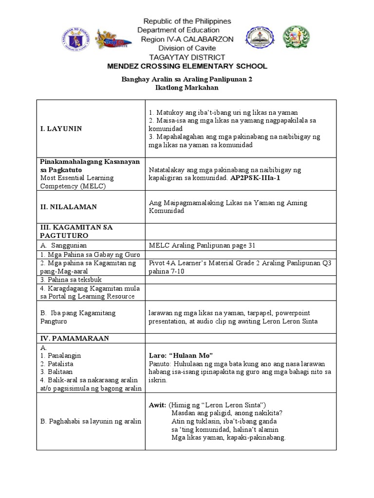 DLP in Araling Panlipunan 2 | PDF