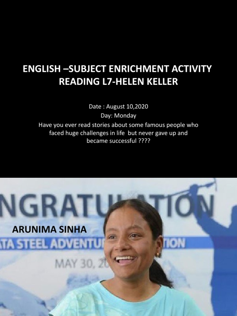 English - Subject Enrichment Activity | PDF