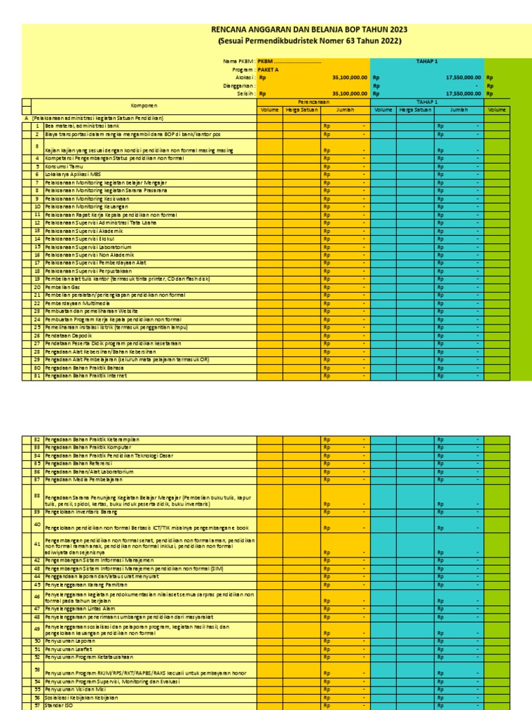 rab bop fix 2023.xls | PDF