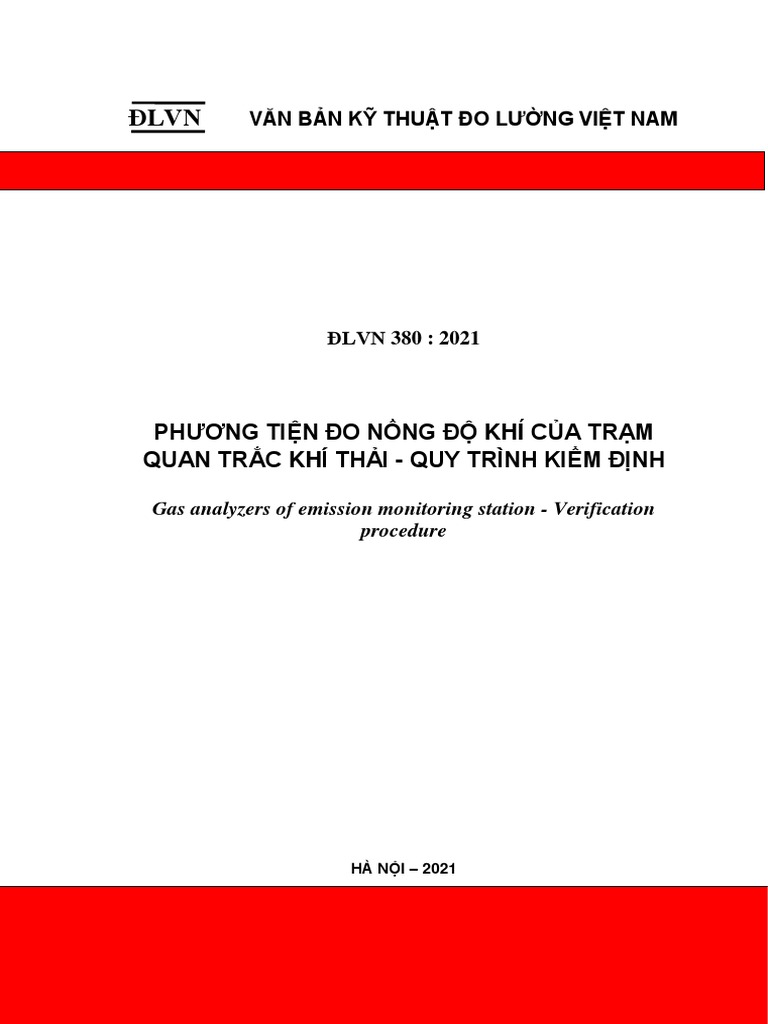 DLVN 380 2021 PTD Nong Do Cac Khi Trong Khi Thai - QTKD | PDF