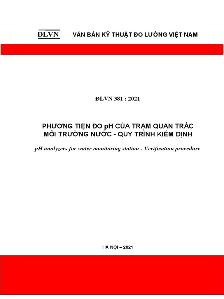 DLVN 381 2021 PTD PH Của Trạm Quan Trac | PDF