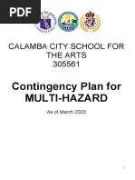 Earthquake Contingency Plan | PDF | Earthquakes | Hazards