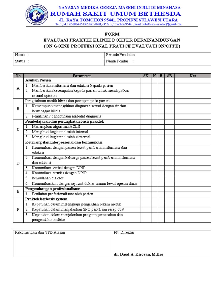 OPPE Dokter Umum | PDF