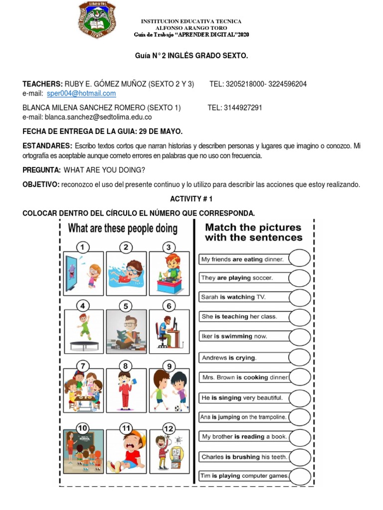 2 Guía Inglés Séxto PDF | PDF