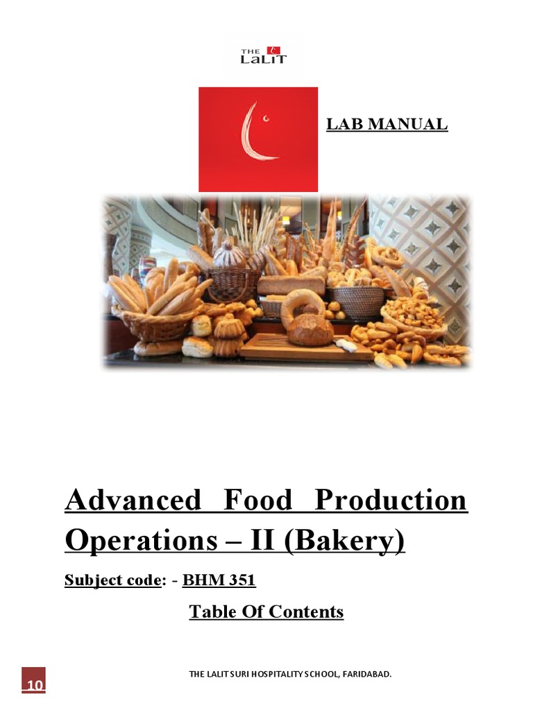 Lab Manual 6th Sem Bakery | PDF | Cakes | Breads