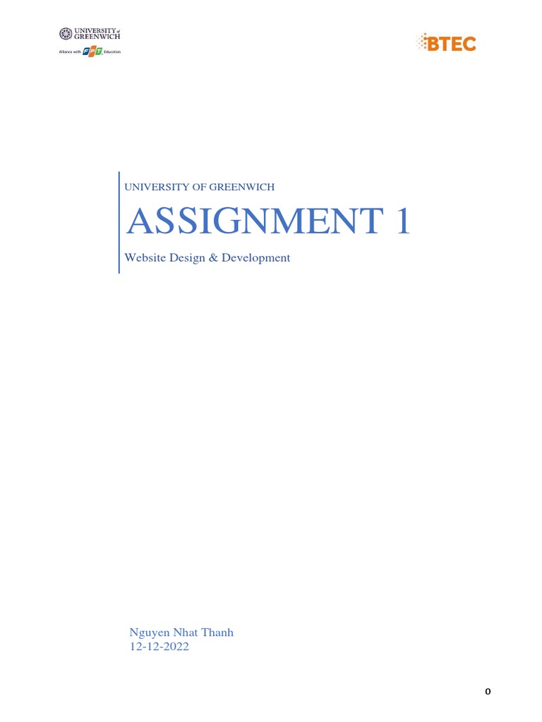 Assignment 1: Website Design & Development | PDF | Domain Name System | Domain Name