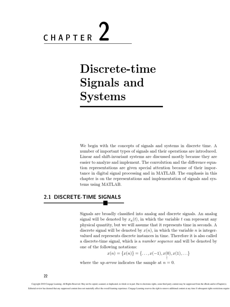 DSP - Using Matlab - Chap2 | PDF | Discrete Time And Continuous Time | Function (Mathematics)