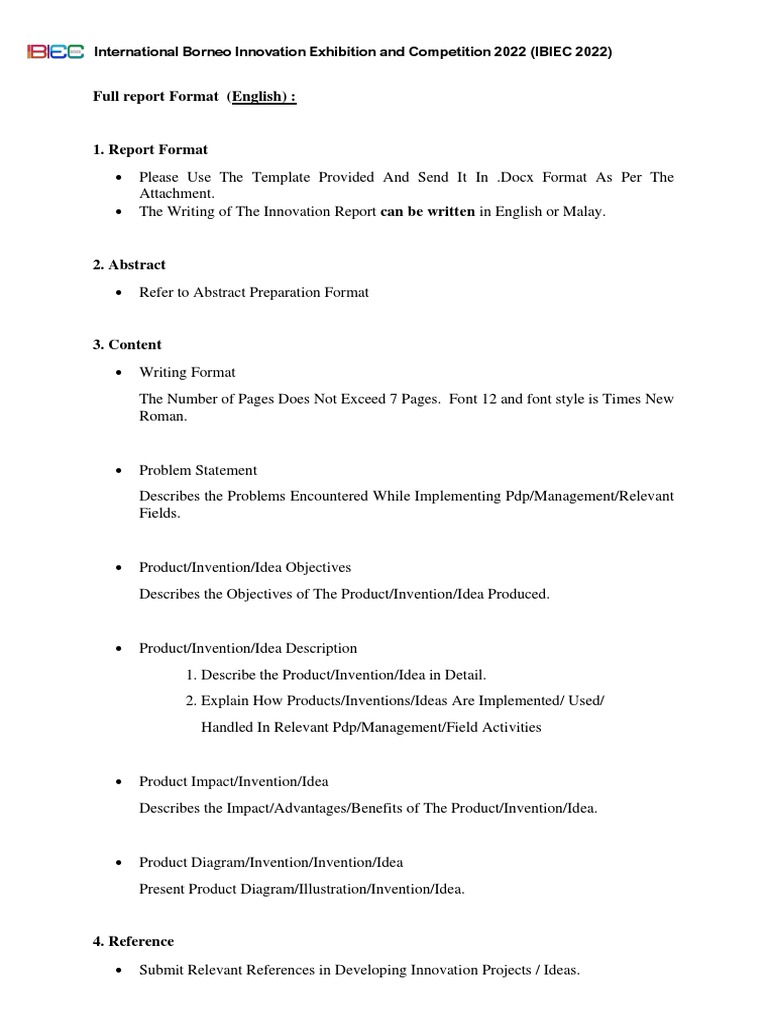 Full Report Format Template | PDF | Malaysia | Southeast Asia