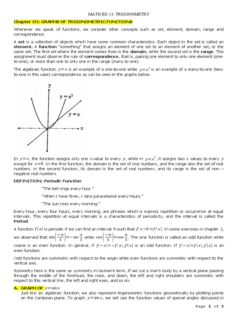 Trigonometry Chapter 3 | PDF | Function (Mathematics) | Trigonometric Functions