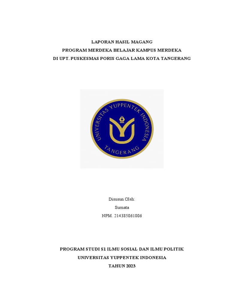 Laporan Magang di Puskesmas Poris Gaga | PDF