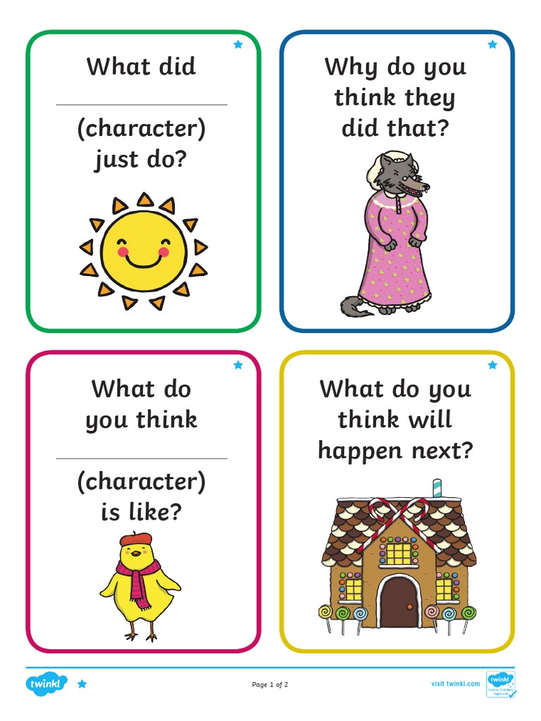 Story Discussion Prompts for Kids | PDF | Self-Improvement | General ...