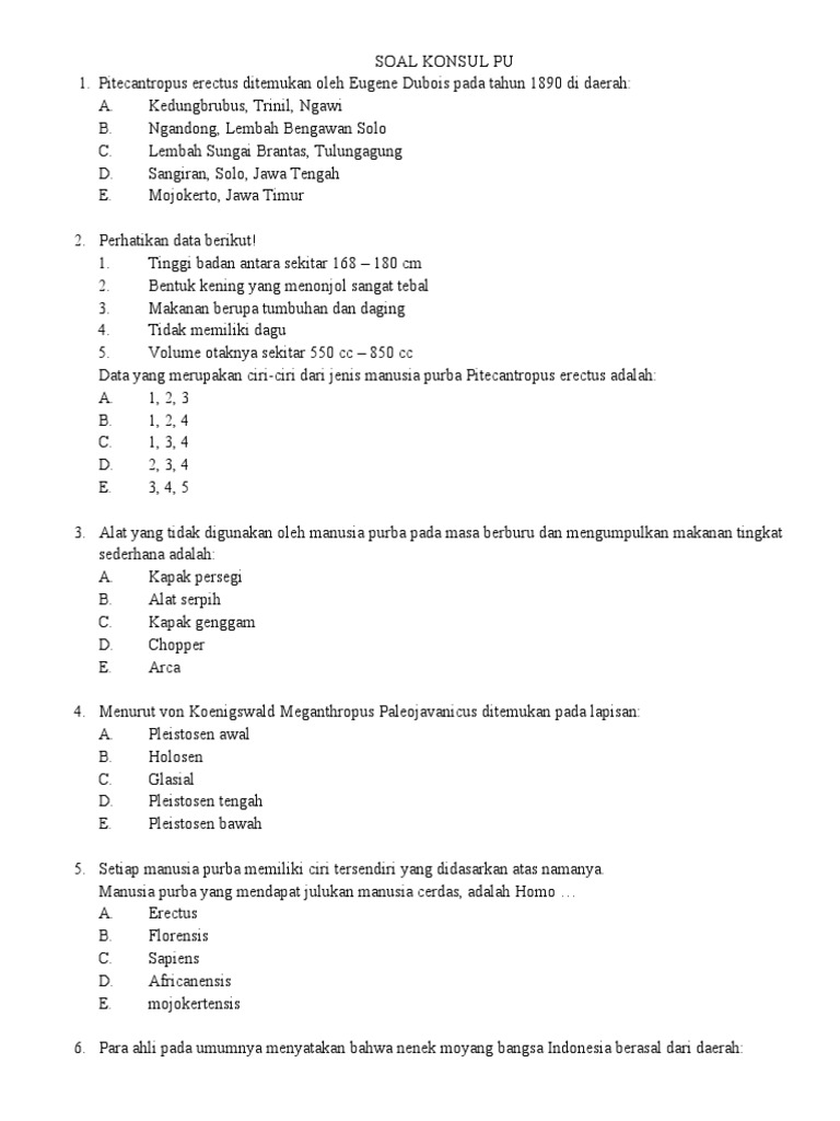 Soal Konsul Pu | PDF