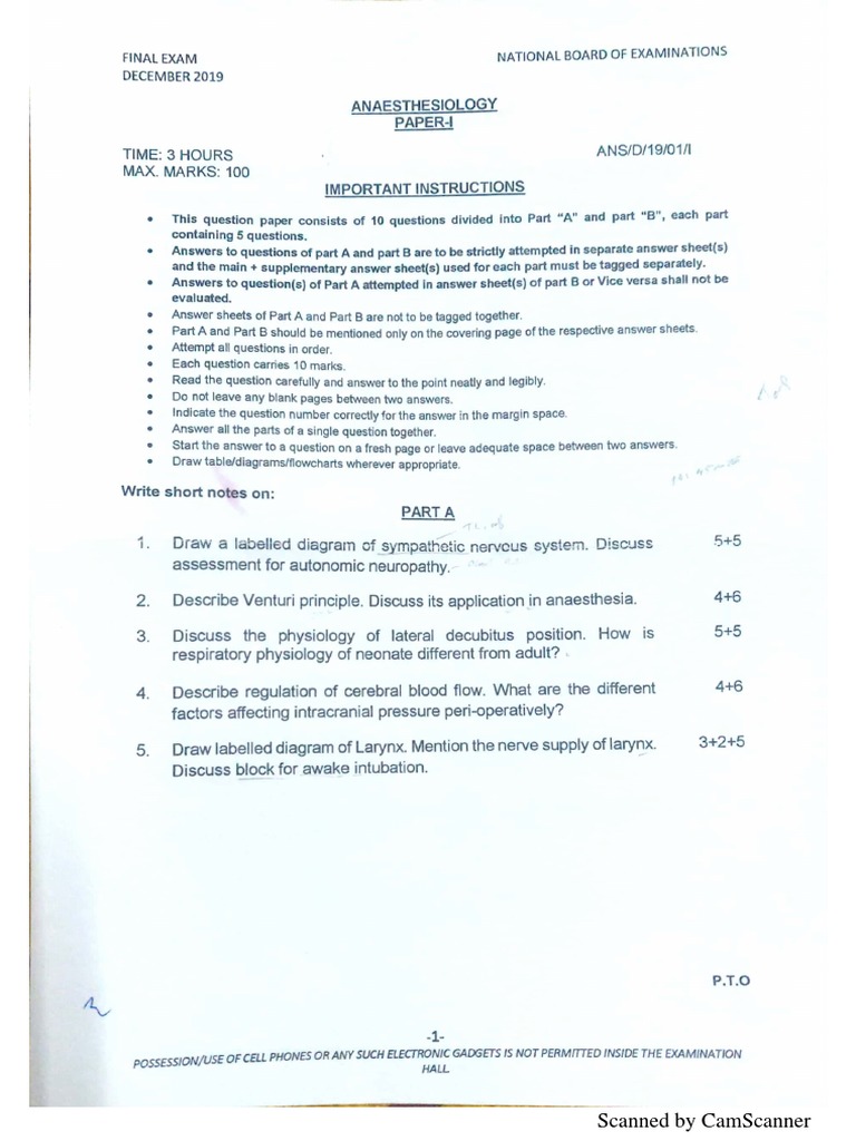DNB Anaesthesiology 1994-December 2019 PDF | PDF | Anesthesia ...